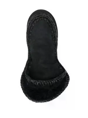 Mou Glitter Logo Ankle Boots - Black