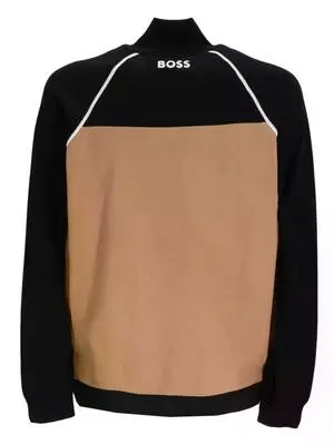 BOSS Logo-embroidered Color-block Sweater
