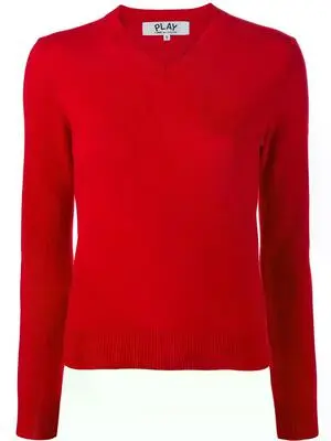 Play Comme Des Garcon Classic Knit Sweater - Red