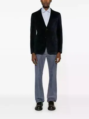 Etro Paisley-print Velvet Blazer - Blue