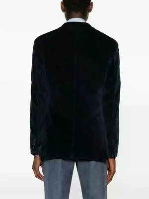 Etro Paisley-print Velvet Blazer - Blue