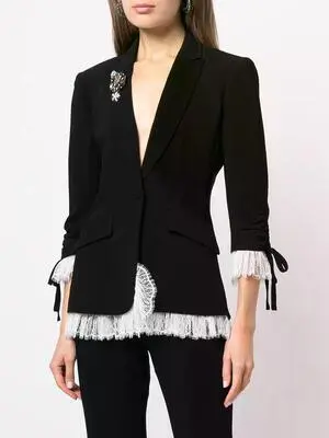 Cinq À Sept Roxie Lace-trim Blazer