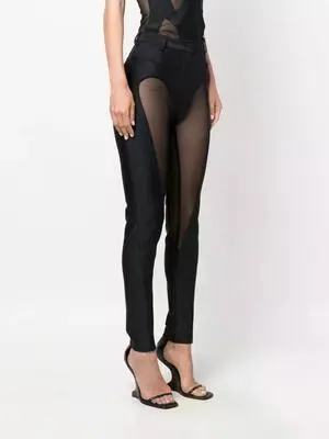 MUGLER Paneled Skinny Trousers