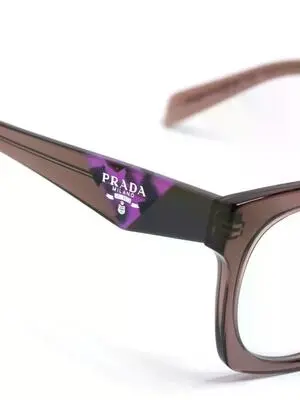 Prada Transparent-frame Logo Glasses