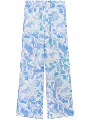 Stella McCartney Sunglasses Print Pajama Trousers - Blue