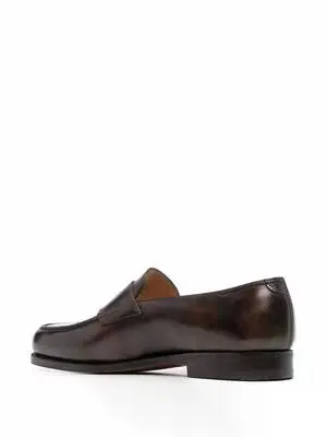 John Lobb Leather Slip-on Loafers