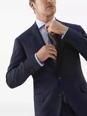 Brunello Cucinelli Single-breasted Virgin-wool Blazer - Blue