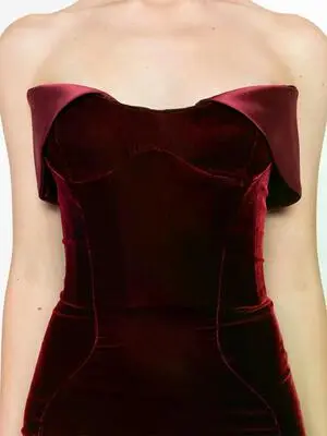 MUGLER Velvet Mini Dress - Red