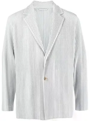 Issey Miyake Micro-pleated Single-breasted Blazer