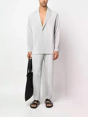 Issey Miyake Micro-pleated Single-breasted Blazer