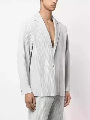 Issey Miyake Micro-pleated Single-breasted Blazer
