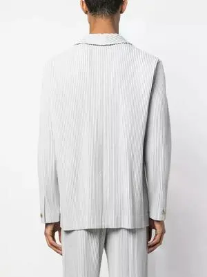 Issey Miyake Micro-pleated Single-breasted Blazer