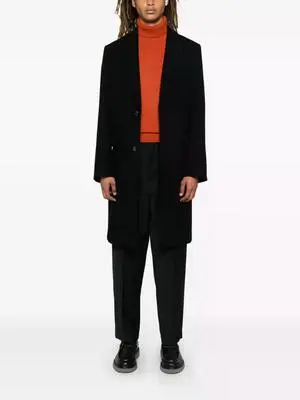 AMI Paris Single-breasted Virgin Wool Coat