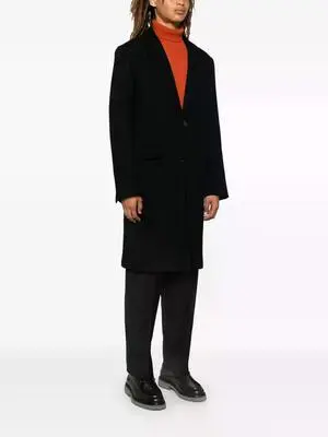 AMI Paris Single-breasted Virgin Wool Coat