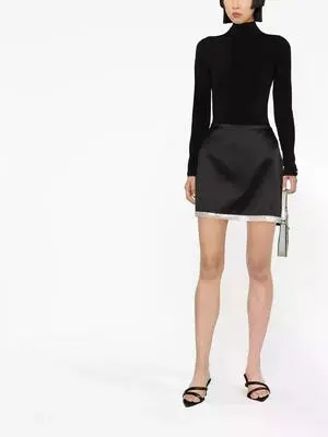ATU BODY COUTURE High-neck Long-sleeved Bodysuit - Black