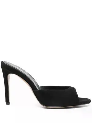 GINISSIMA Vicky Suede Heeled Sandals - Black