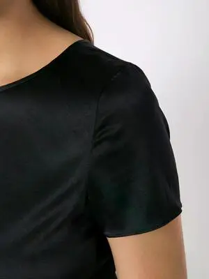Emporio Armani Stretch-silk Blouse - Blue