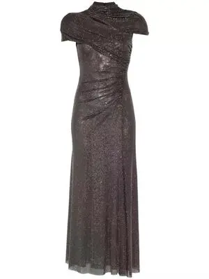 SELF-PORTRAIT Rhinestone Cut-out Midi Dress