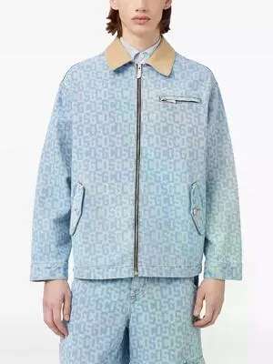 Gcds Monogram-print Denim Jacket