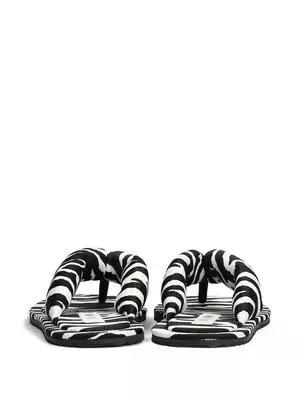 Attico Zebra-print Flip-flops