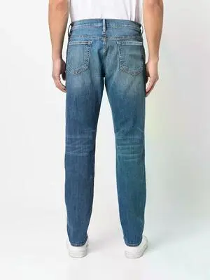 FRAME Straight-leg Mid-rise Jeans - Blue