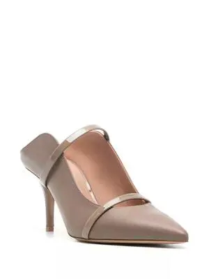 MALONE SOULIERS Maureen 70mm Leather Mules - Neutrals