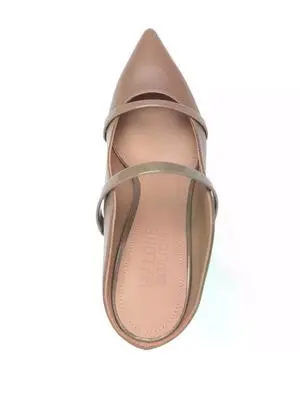 MALONE SOULIERS Maureen 70mm Leather Mules - Neutrals