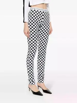 Moschino Checkerboard-print Flared Trousers