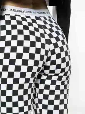 Moschino Checkerboard-print Flared Trousers