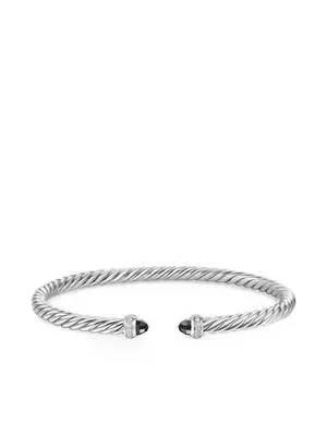 David Yurman Sterling Cablespira® Flex Diamond & Onyx Bracelet