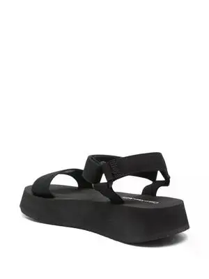 Calvin Klein Canvas Platform Sandals - Black