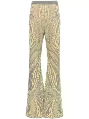Etro Patterned Intarsia Wool Trousers
