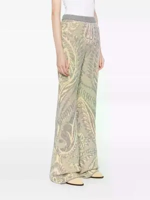 Etro Patterned Intarsia Wool Trousers