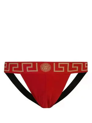 Versace Cotton-jersey Jockstrap Red