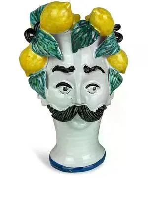 LES-OTTOMANS Lemon Ceramic Vase - White