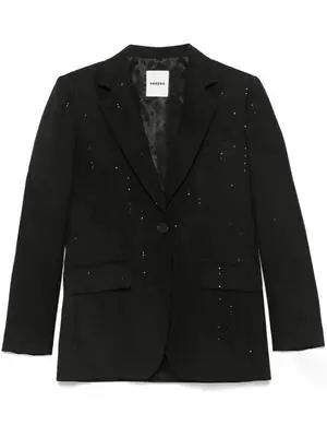 Sandro Sequin-embellished Striped Blazer