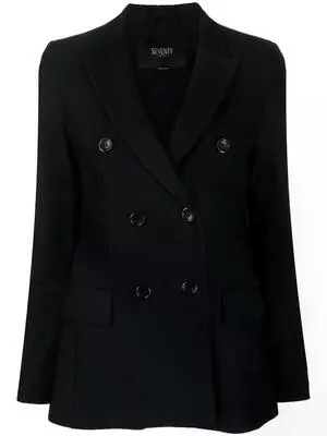 Seventy Double-breasted Tailored Blazer - Black