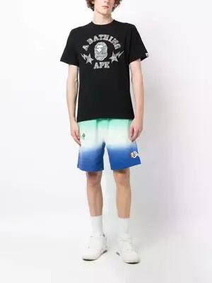 A BATHING APE Logo-print Cotton T-shirt - Black