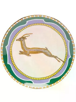 La DoubleJ Doe-mosaic Porcelain Plate - Pink