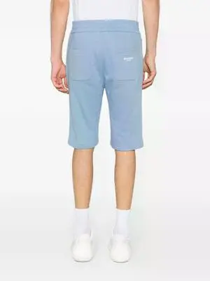 Balmain Logo-flocked Cotton Track Shorts