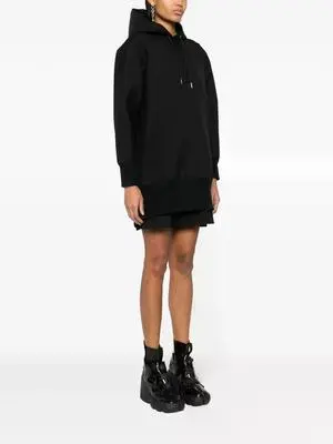 Sacai Layered Cotton Sweatshirt - Black