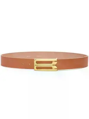 Victoria Beckham Frame Leather Belt - Neutrals