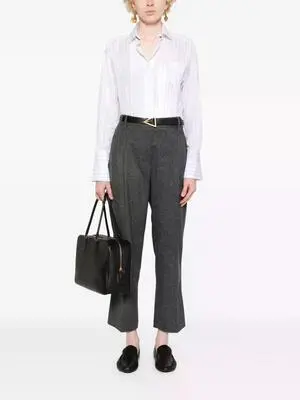 Brunello Cucinelli Pleated Felted Straight Trousers