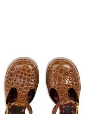 Etro 110mm Crocodile-embossed Platform Pumps