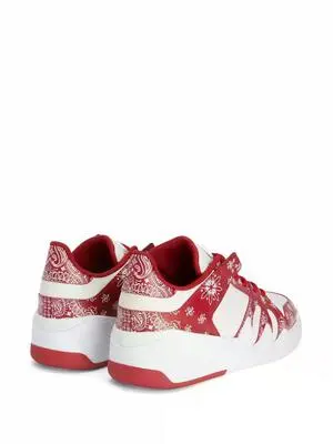 GIUSEPPE ZANOTTI Talon Bandana-print Sneakers - Red