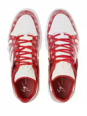 GIUSEPPE ZANOTTI Talon Bandana-print Sneakers - Red