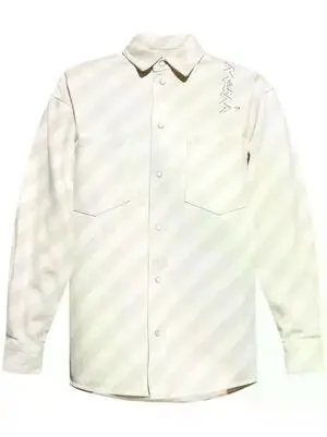 Marni Diagonal Stripe Denim Shirt