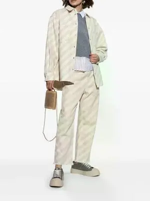 Marni Diagonal Stripe Denim Shirt
