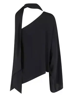 Federica Tosi Crepe-de-chine One-shoulder Blouse