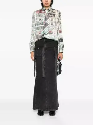 Vaquera Dollar-print Tie-detail Shirt